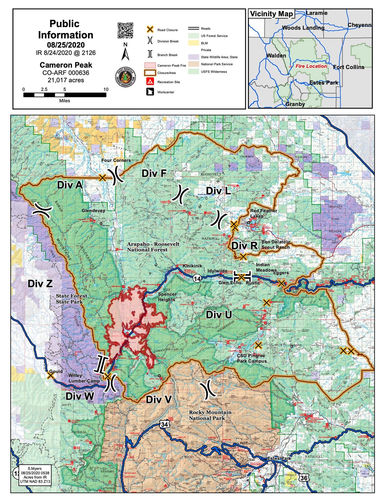 CSU Mountain Campus Now Pinched By Fingers Of Cameron Peak Fire - CBS ...