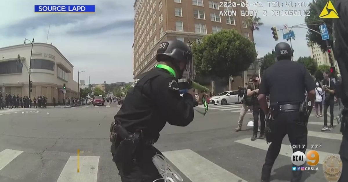LAPD Releases Video Of Officer Shooting Protester In Groin With Foam ...