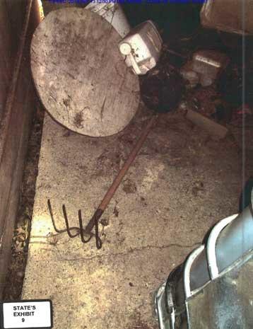 Evidence in the Amy Mullis corn rake murder case