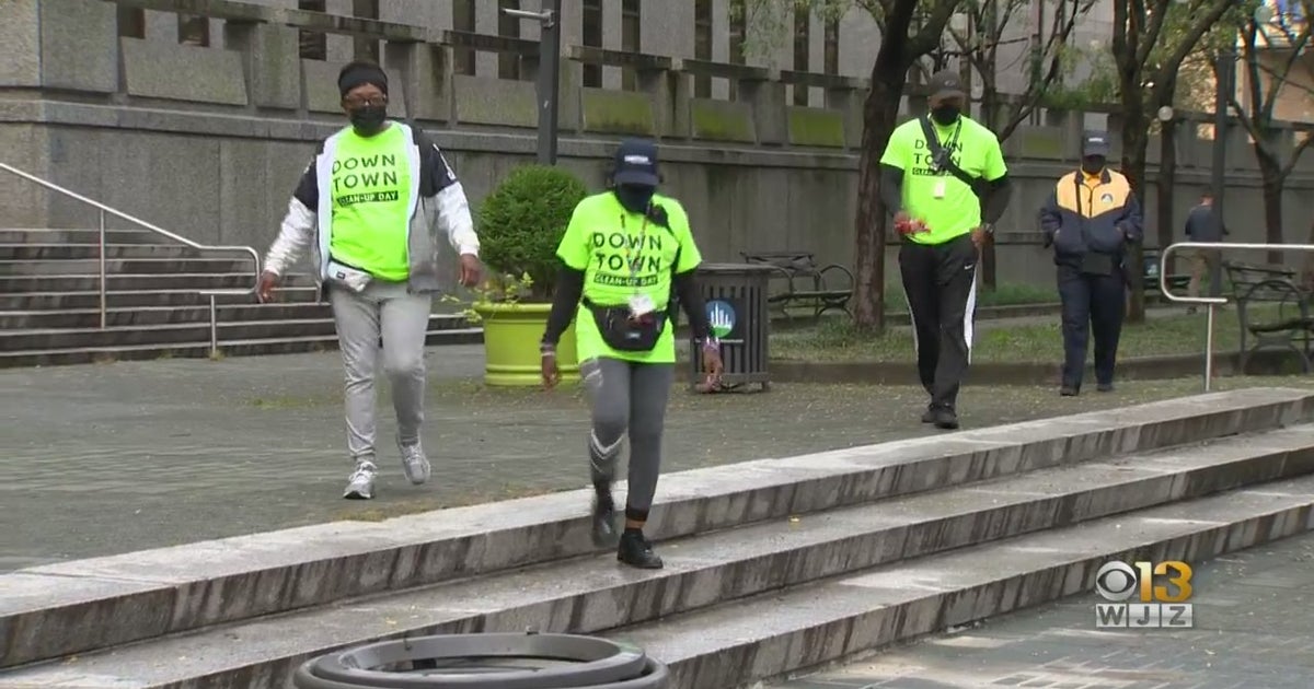 Volunteers Take Part In Downtown Baltimore Cleanup, Remove Trash From ...