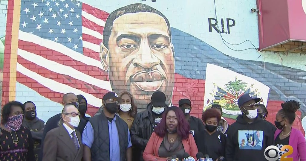 Vigil Honoring George Floyd's Birthday Held In Brooklyn - CBS New York