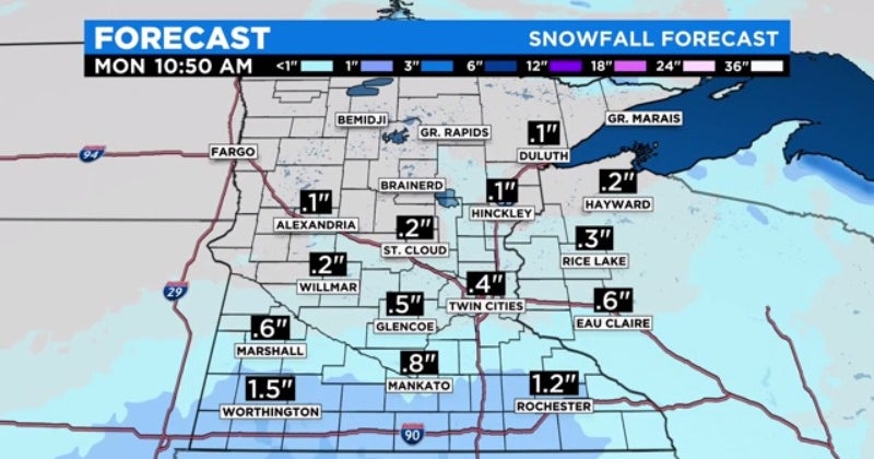 Minnesota Weather: 173 Crashes Reported Statewide Amid Sunday Snowfall ...