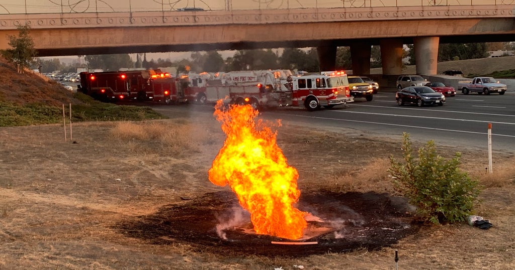 San Jose Fire Department At Scene Of Vault Fire Along Hwy 101 - CBS San ...