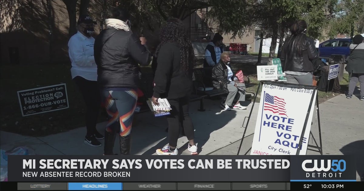 Secretary Benson: Michigan's Count Can Be Trusted - CBS Detroit