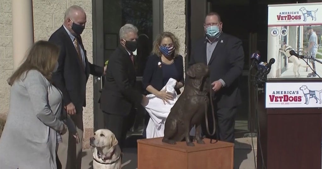 Sully The Service Dog Honored With Statue On Long Island - CBS New York