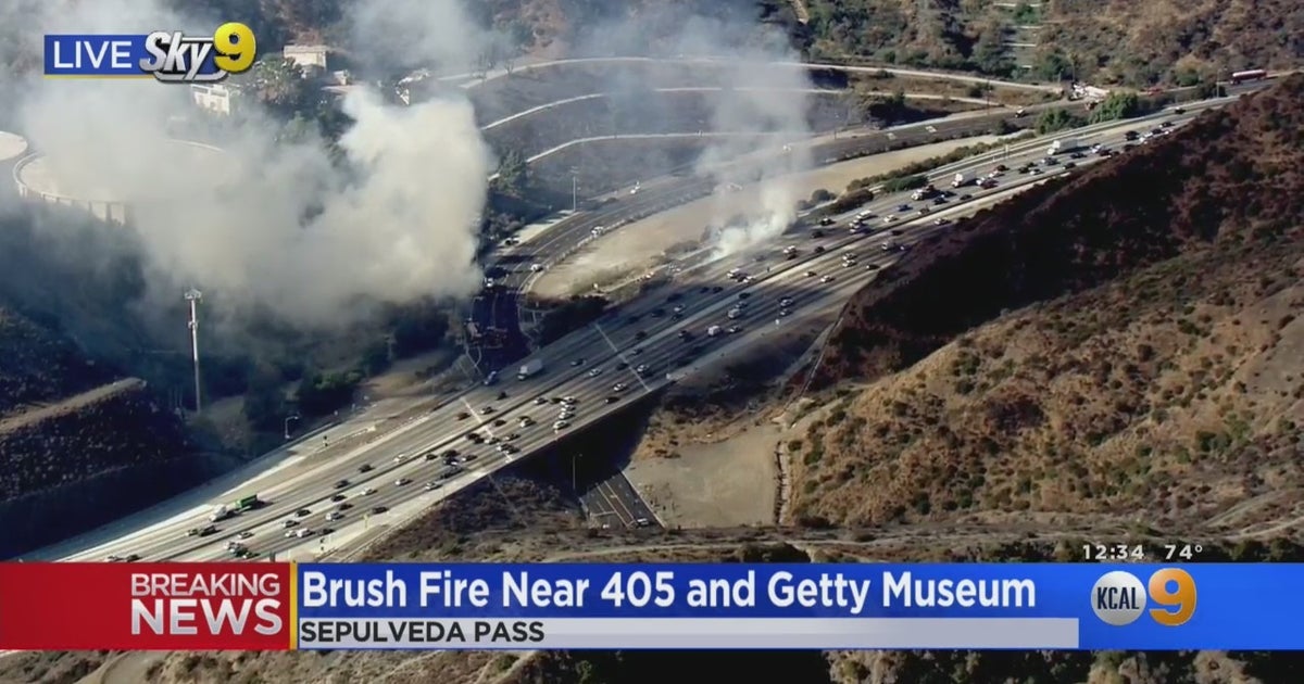 Brush Fire Along 405 Freeway In Sepulveda Pass Snarls Traffic - CBS Los ...