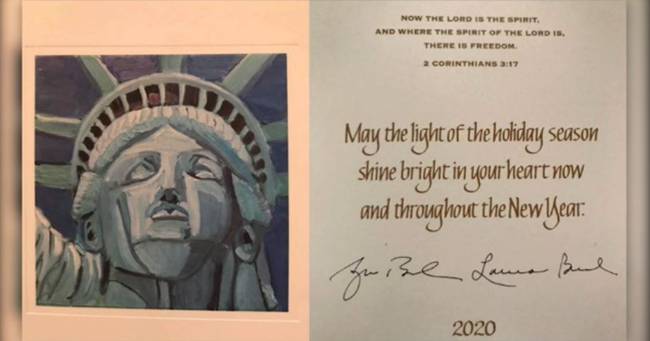 Former President George W. Bush Sends 2020 Holiday Card With Message Of ...