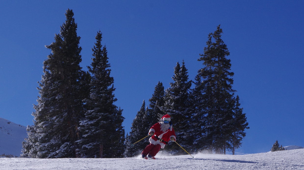 Santa Hits The Slopes At Loveland After A Long Night Of Delivering ...