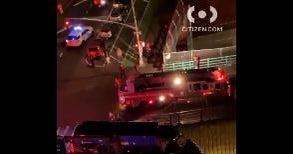 Part of bus dangles from NYC overpass - CBS News