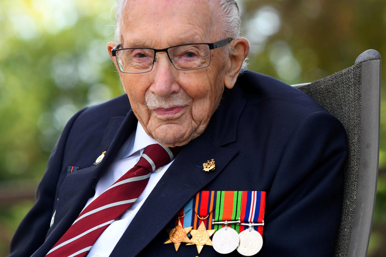 Captain Tom Moore, World War II veteran famous for COVID fundraising ...