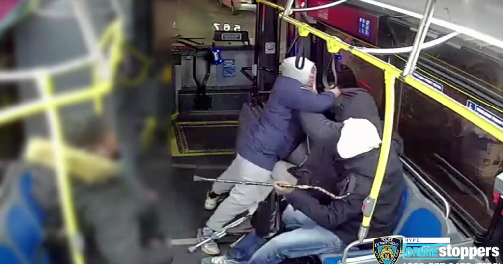 Caught On Video: Man With Crutches Beaten Aboard MTA Bus In The Bronx - CBS New York