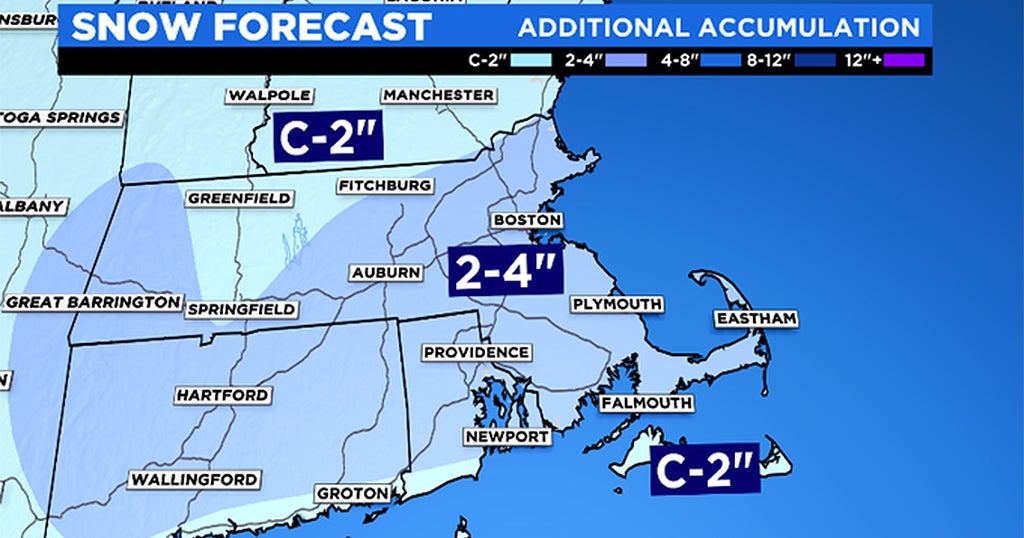 Steady Light Snow To Continue Into Early Saturday Morning - CBS Boston
