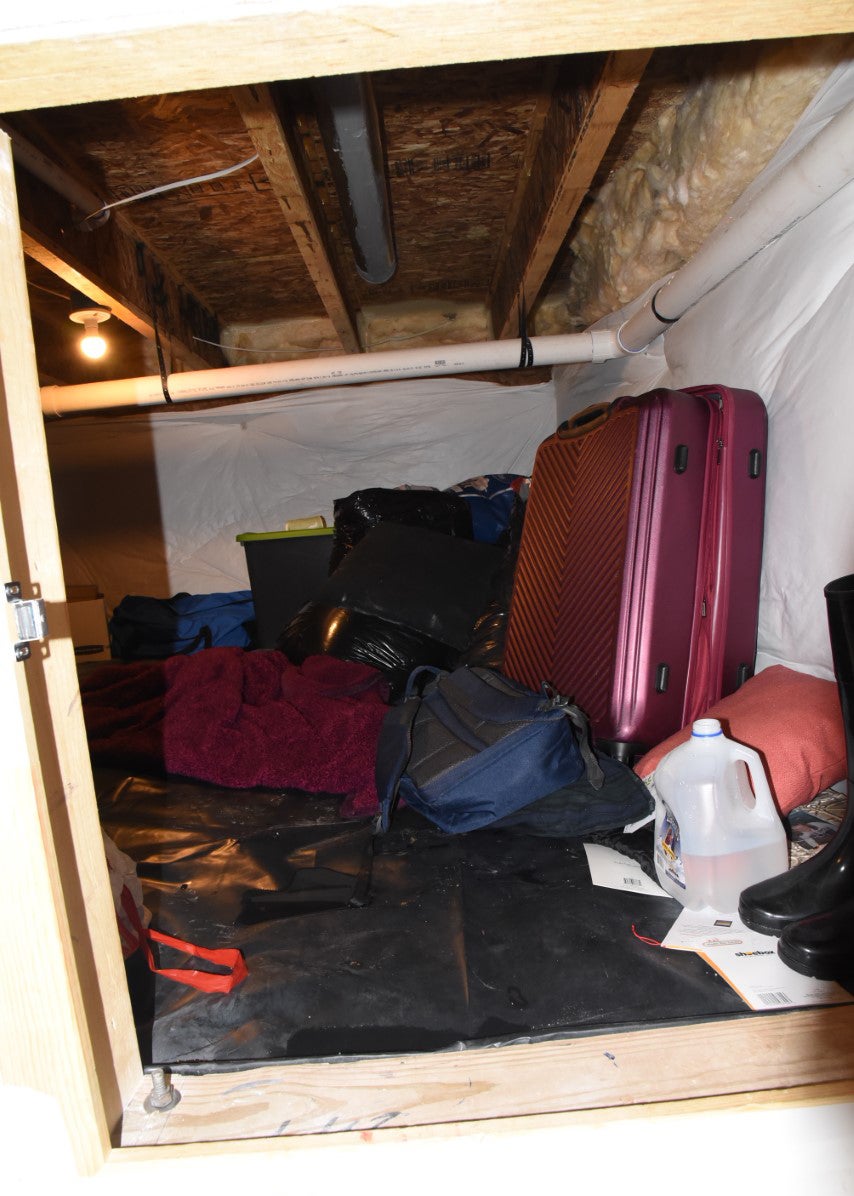 New Photos Show Crawl Space Jonathan Crossley Hid In Before Stabbing Ex ...