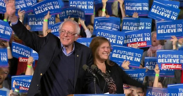 Bernie Sanders celebrates primary win in home state - CBS News