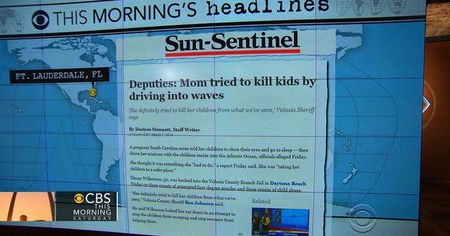 Headlines: Mom who drove minivan into Atlantic charged with attempted ...