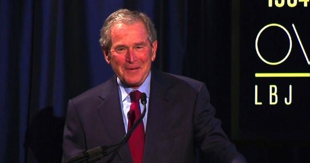 George W. Bush hints at dirty joke during civil rights summit - CBS News