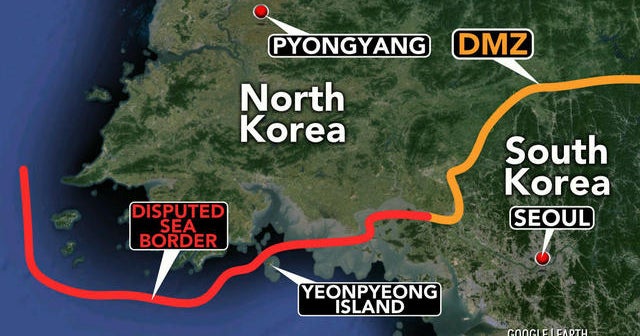 North Korea and South Korea exchange rounds at sea - CBS News
