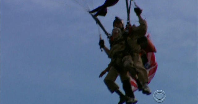 D-Day veteran parachutes into Normandy, again - CBS News