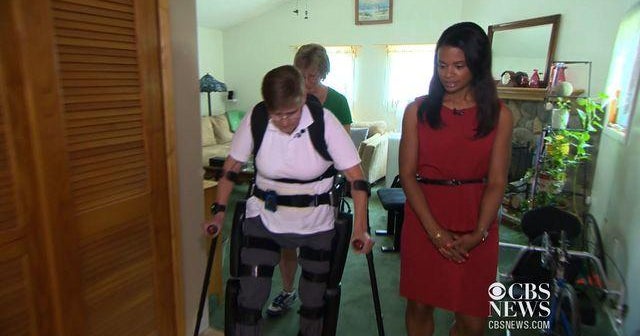 Rewalk robotic exoskeleton goes home with paralyzed veteran - CBS News