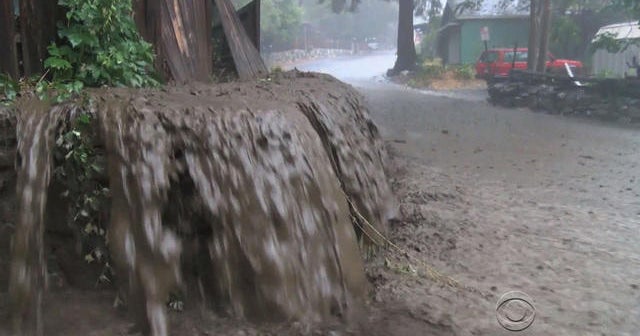 Californians battle mudslides, wildfires, extreme weather - CBS News