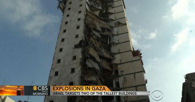 Israel targets two tallest buildings in Gaza - CBS News