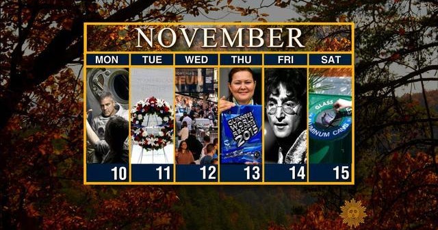 Calendar: Week of November 10 - CBS News