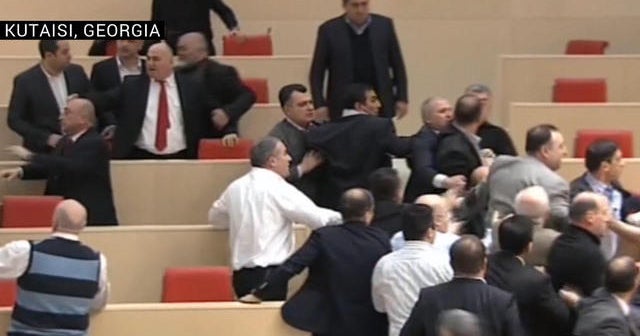 Brawl breaks out in Georgia’s parliament - CBS News