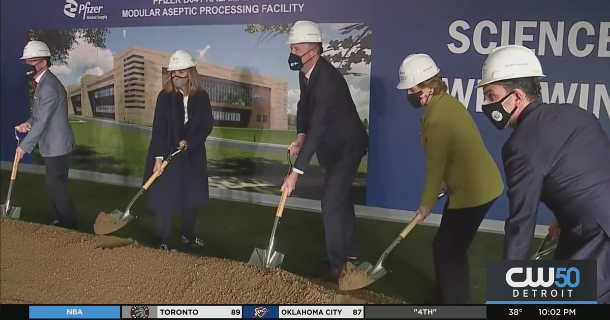 Pfizer Breaks Ground On New Michigan Production Facility - CBS Detroit