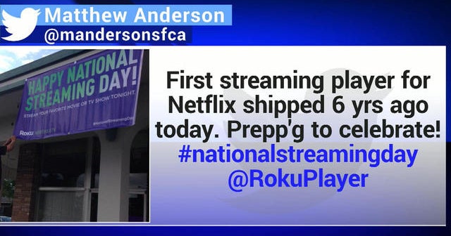 Social media celebrates national streaming day - CBS News