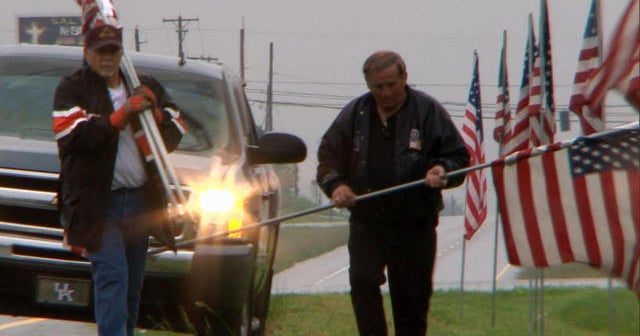 Traveling hundreds of miles to give a final salute: CBSN Special - CBS News