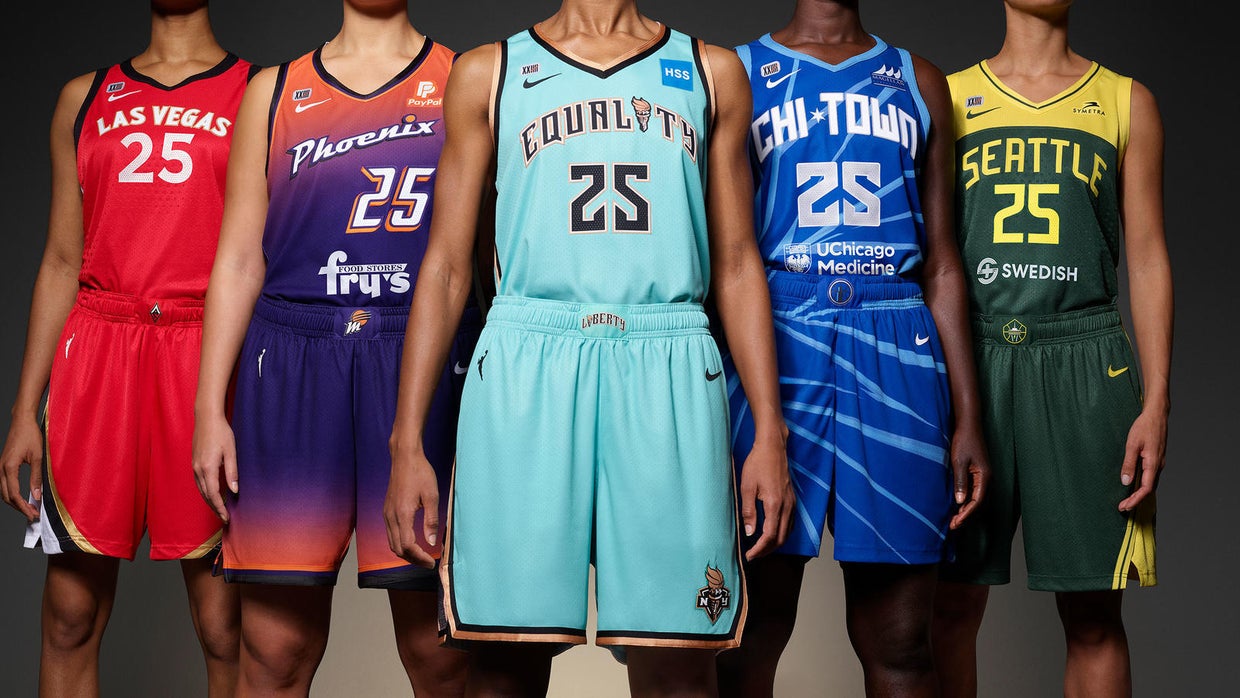 WNBA releases new Nike jersey designs for 25th anniversary - CBS News