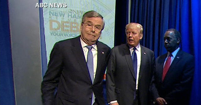 Awkward introductions at GOP New Hampshire debate - CBS News