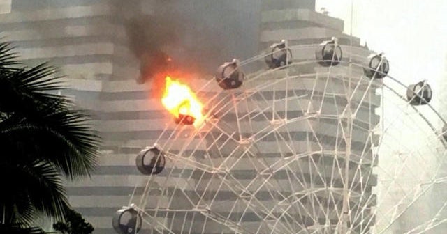 Bangkok ferris wheel catches fire; no injuries - CBS News