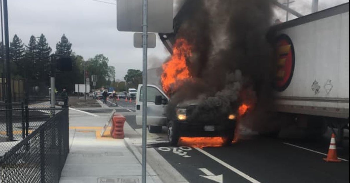 Big Rig Driver, CHP Officer Rescue Worker Trapped By Burning Truck ...