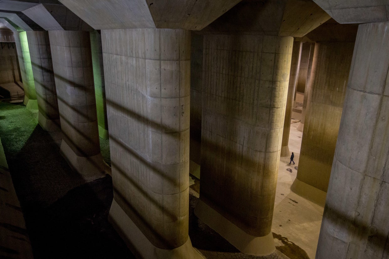 How a man-made underground cavern helps low-lying Tokyo escape flood ...