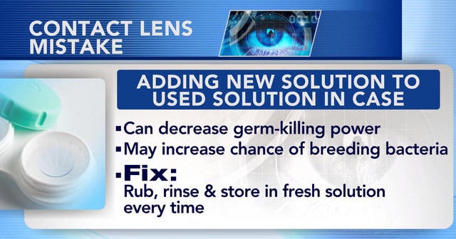 How to avoid infections from mishandling contact lenses - CBS News