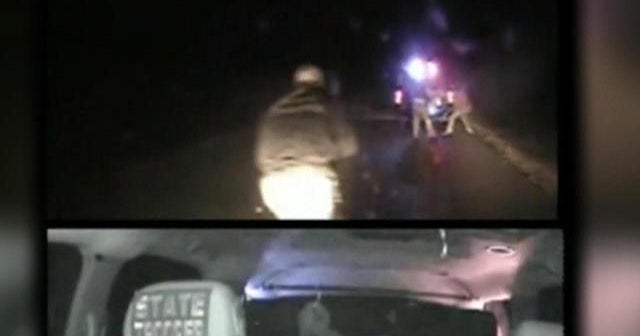 Dash cam video shows deadly shootout in Okla. manhunt - CBS News