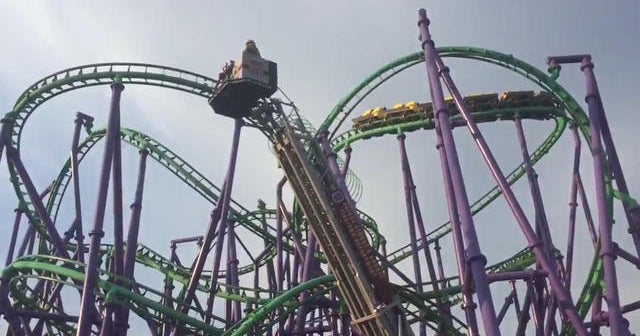 Maryland Six Flags roller coaster rescue - CBS News
