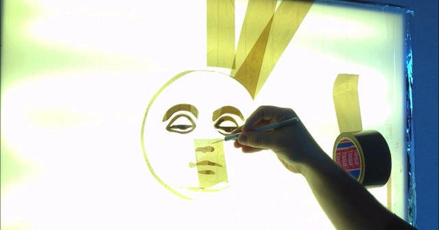 Tape artist Max Zorn creates a "Sunday Morning" sun - CBS News
