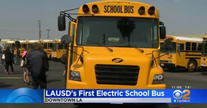 LAUSD Unveils Its First Electric School Bus On Thursday - CBS Los Angeles