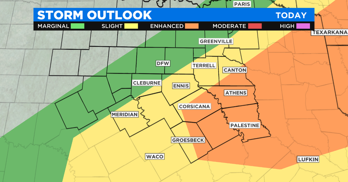 Strong To Severe Storms Possible In North Texas Sunday, Main Threats ...