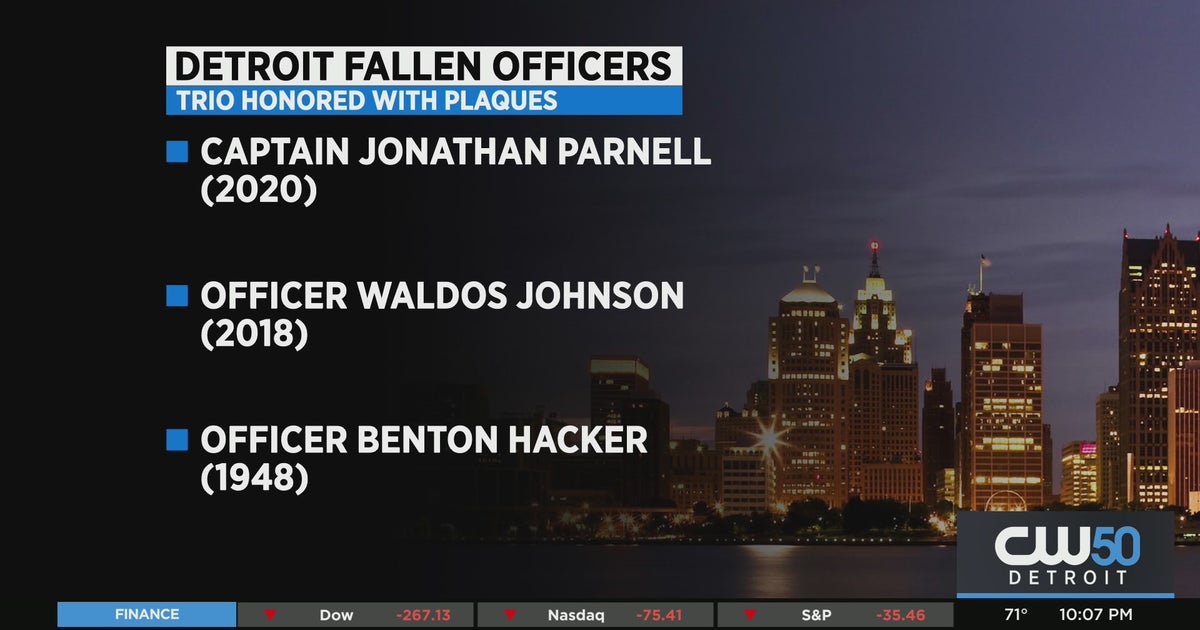 Unveiling Ceremony Honors 3 Fallen Detroit Police Officers - CBS Detroit