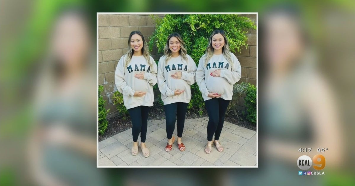 Triplets Celebrate Being Pregnant At The Same Time - CBS Miami