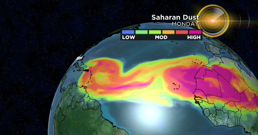 Saharan Dust, Drier Air Lead To Calmer Weather Conditions Through End ...