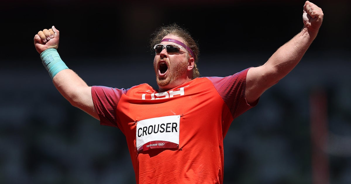 Ryan Crouser of Team USA wins gold in men's shot put at Summer Games, breaks his own Olympic ...