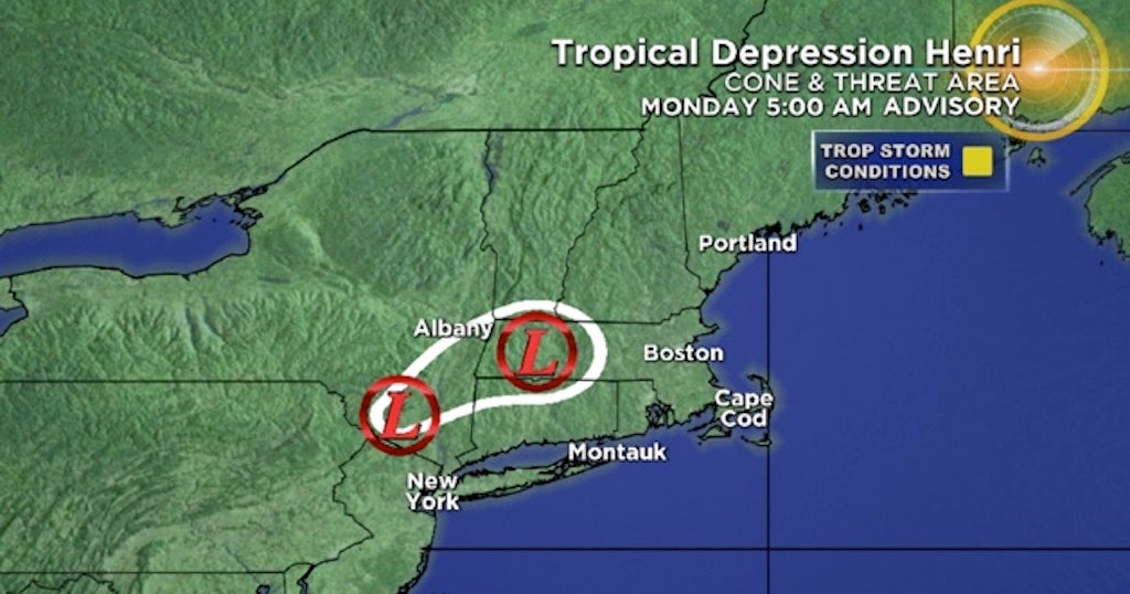 Tropical Depression Henri Tracking Maps - CBS Boston