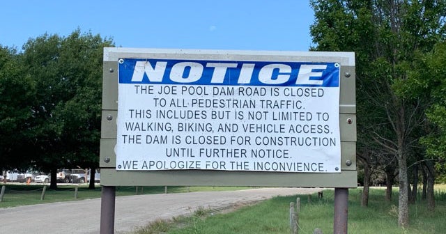 Dam Access Road Still Closed At Joe Pool Lake - CBS Texas