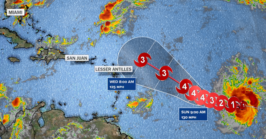 Hurricane Sam moving slowly across Atlantic as a Category 4 storm - CBS ...