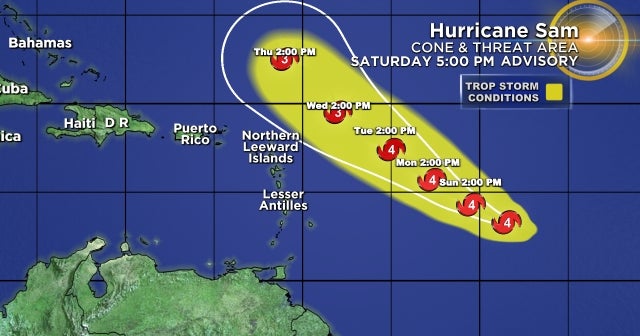 Tracking The Tropics: Hurricane Sam Continues To Intensify - CBS Miami