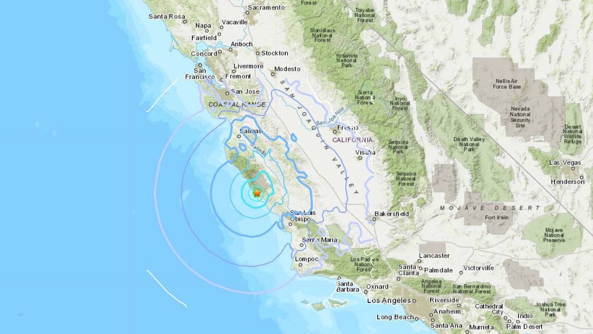 4.8 Magnitude Earthquake Strikes Monterey, San Luis Obispo Counties ...